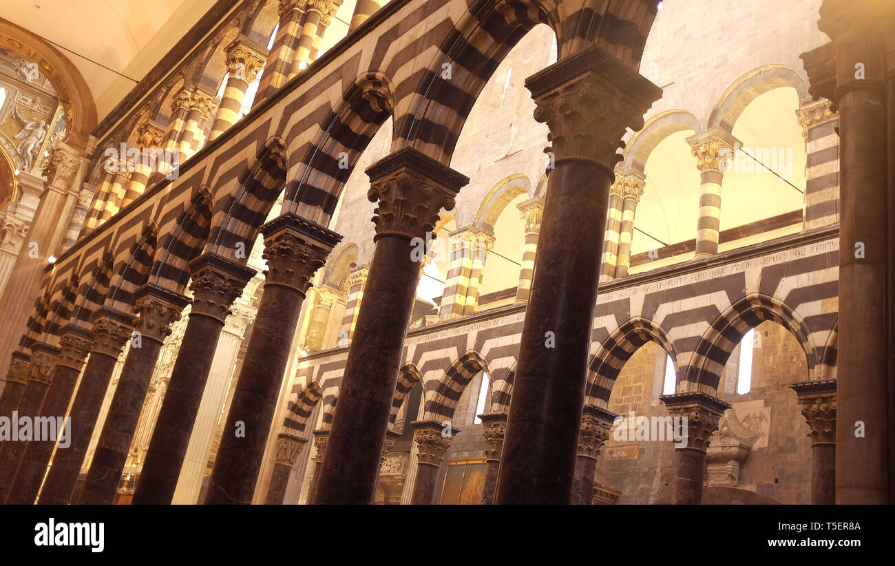 The old medieval town of Genoa, Italy has a special charm with its ...