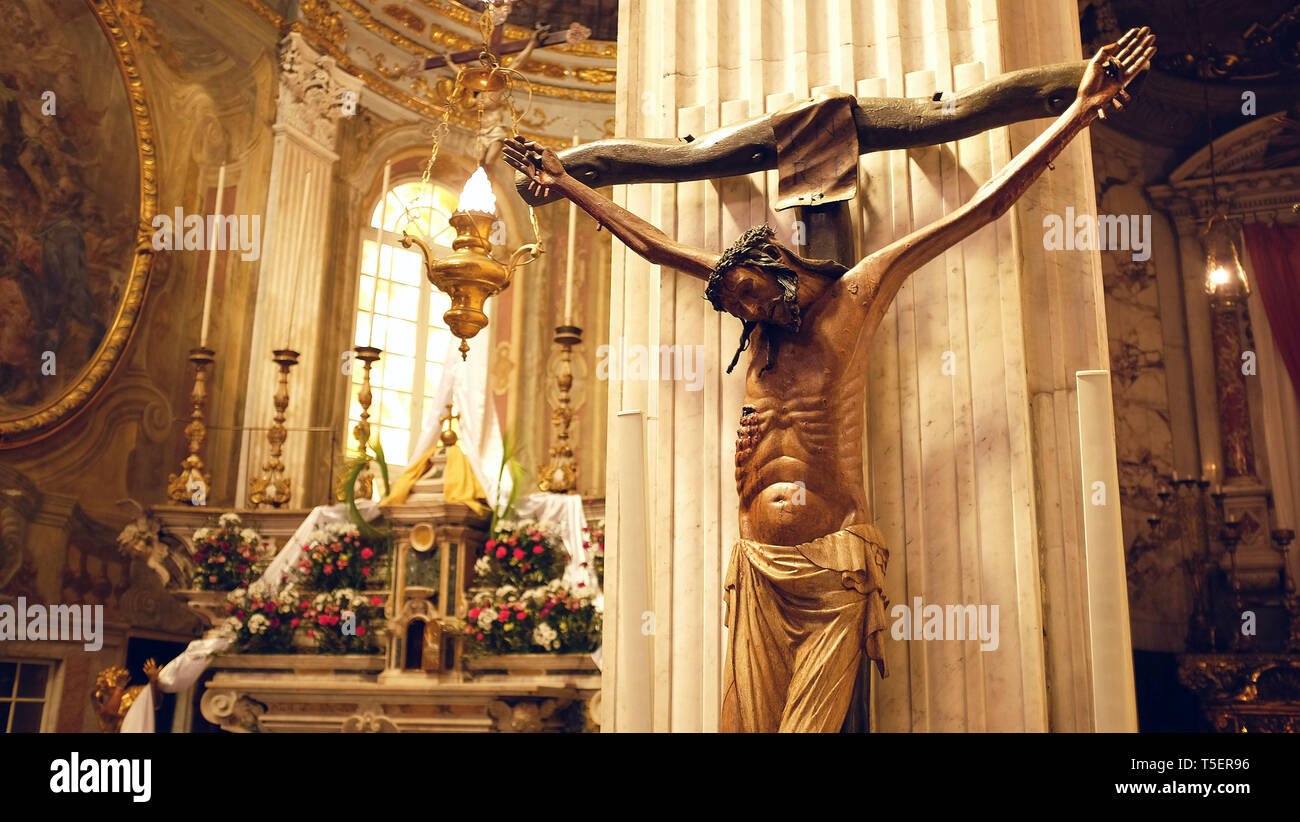 The old medieval town of Genoa, Italy has a special charm with its ...