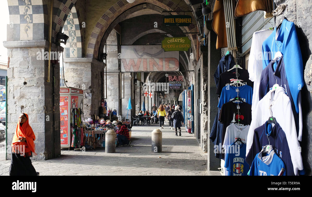 The old medieval town of Genoa, Italy has a special charm with its ...