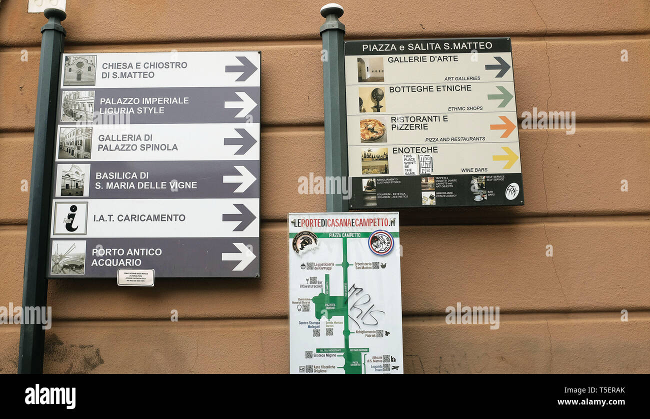 The old medieval town of Genoa, Italy has a special charm with its ...