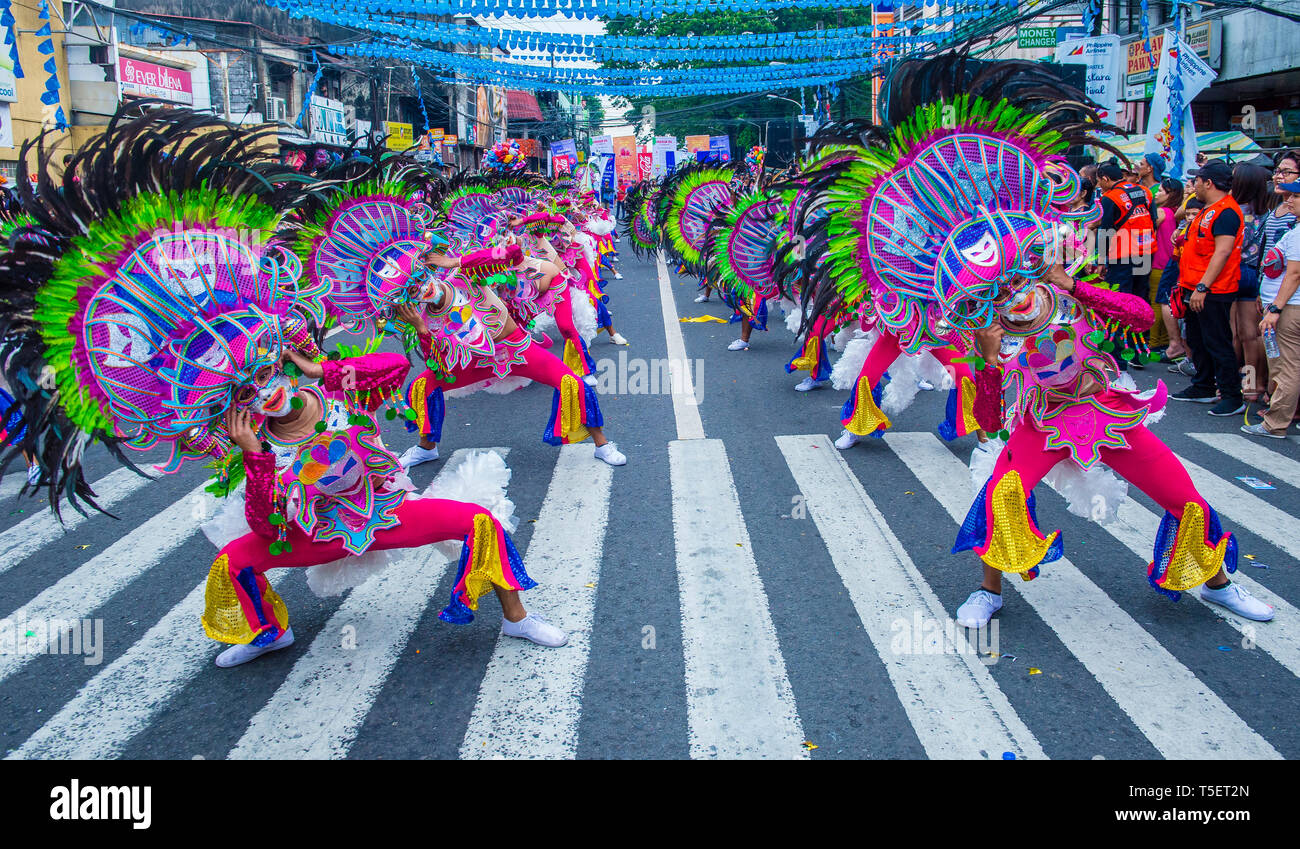 Participants in the Masskara Festival in Bacolod Philippines Stock ...