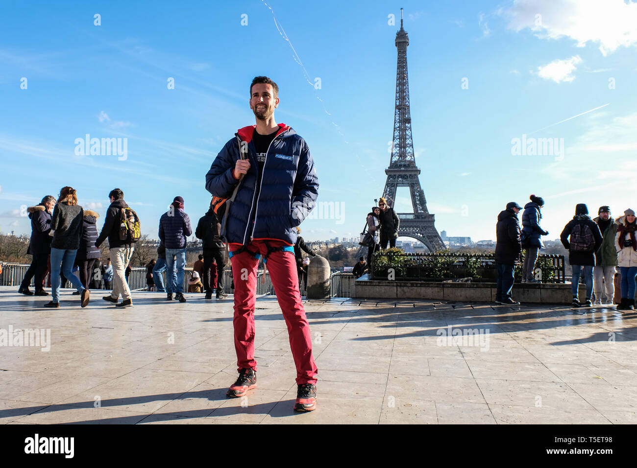 PARIS, FRANCE - DECEMBER 08: portrait of Nathan Paulin after walking on ...