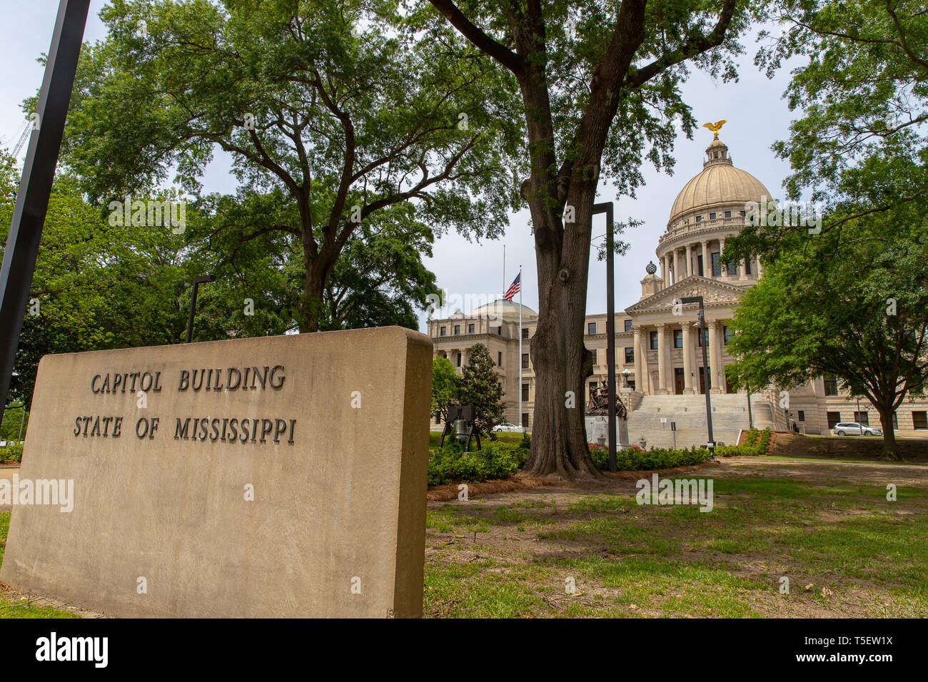 Mississippi State Capitol building in downtown Jackson, MS Stock Photo ...