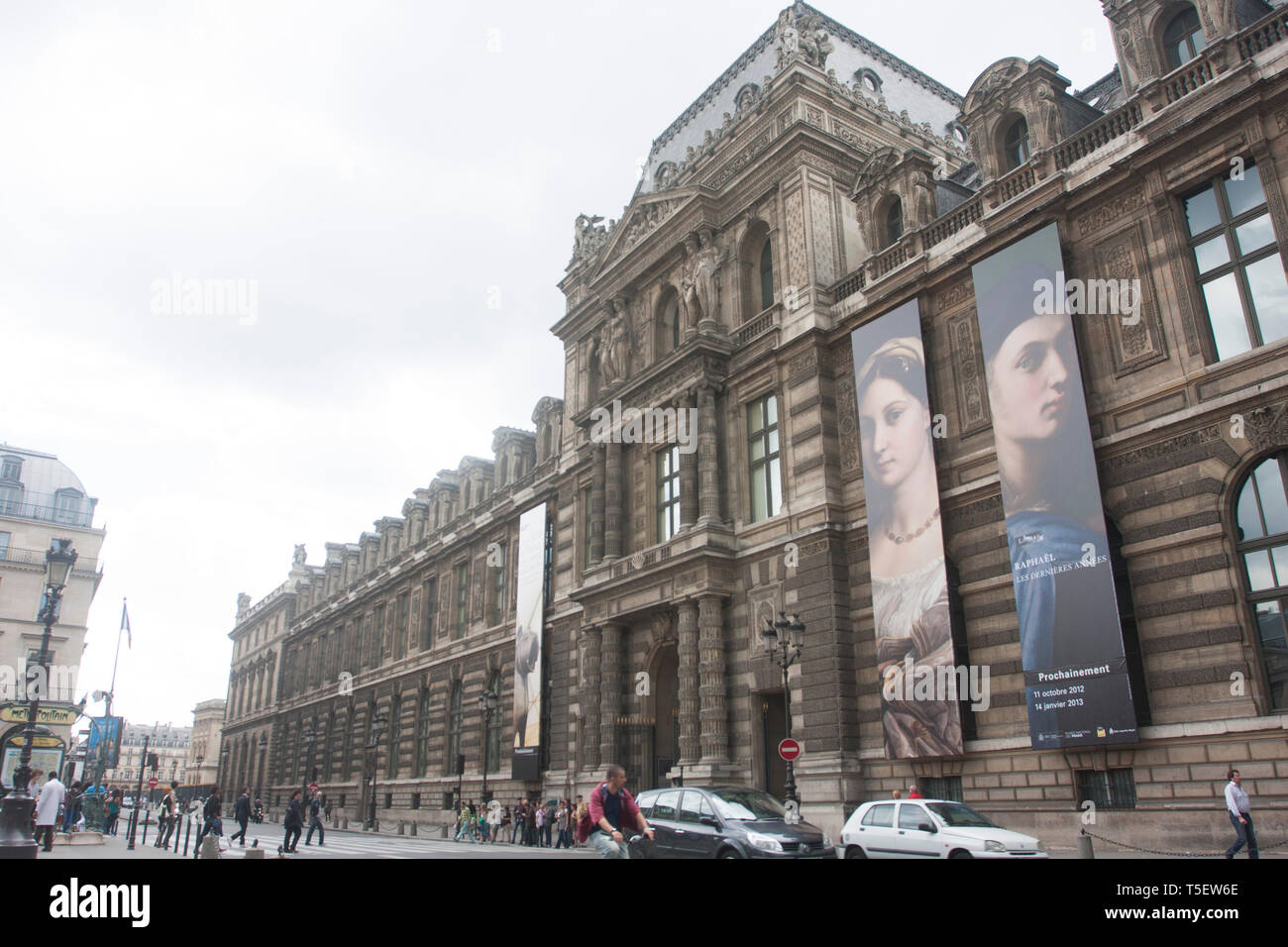 The front of Louvre Museum, Paris Stock Photo - Alamy