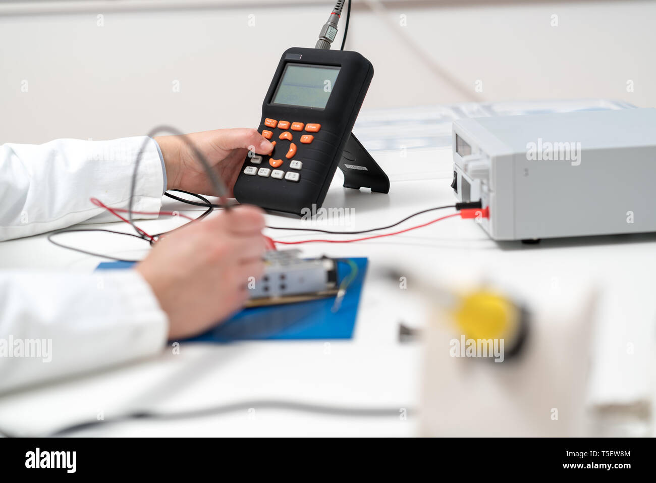 Debugging of electronic circuit Board Stock Photo - Alamy