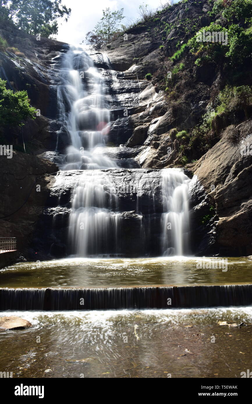 The Silver Cascade Falls Stock Photo - Alamy