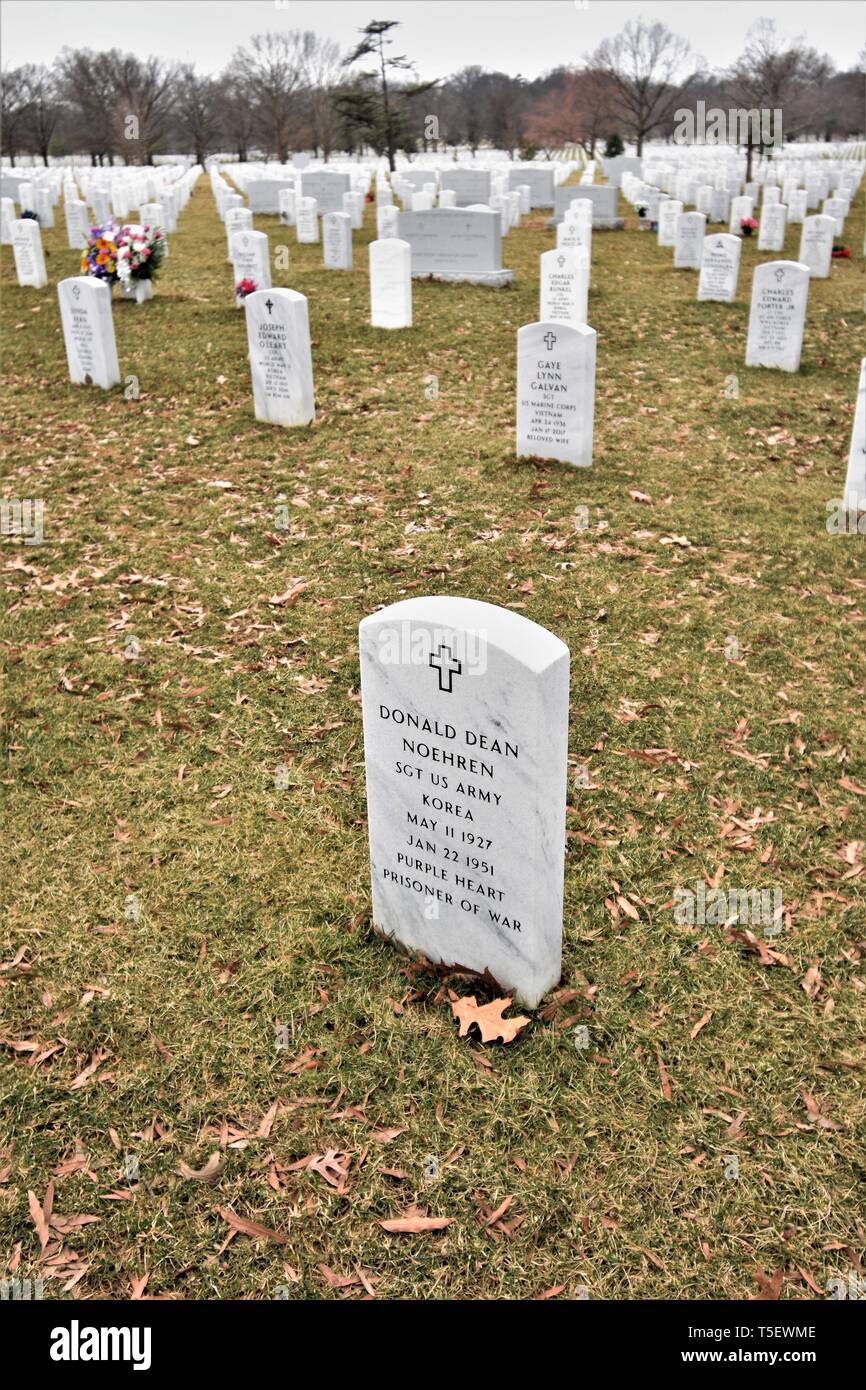 Arlington National Cemetery in Washington D.C. USA America where some ...