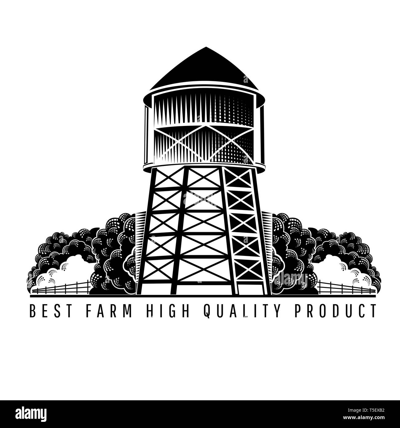 Water Tower Vector
