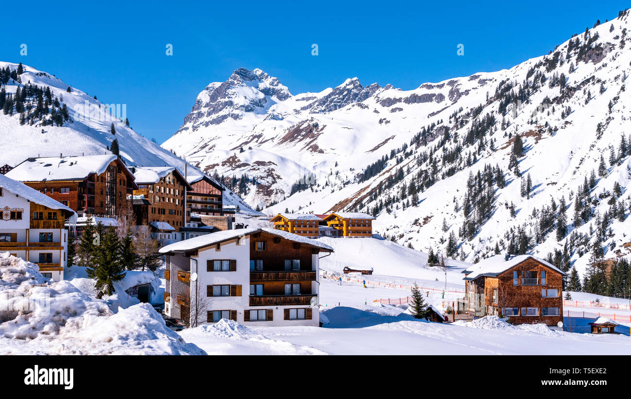 Austria, Vorarlberg, Warth, winter at Hochtannberg Pass Stock Photo - Alamy
