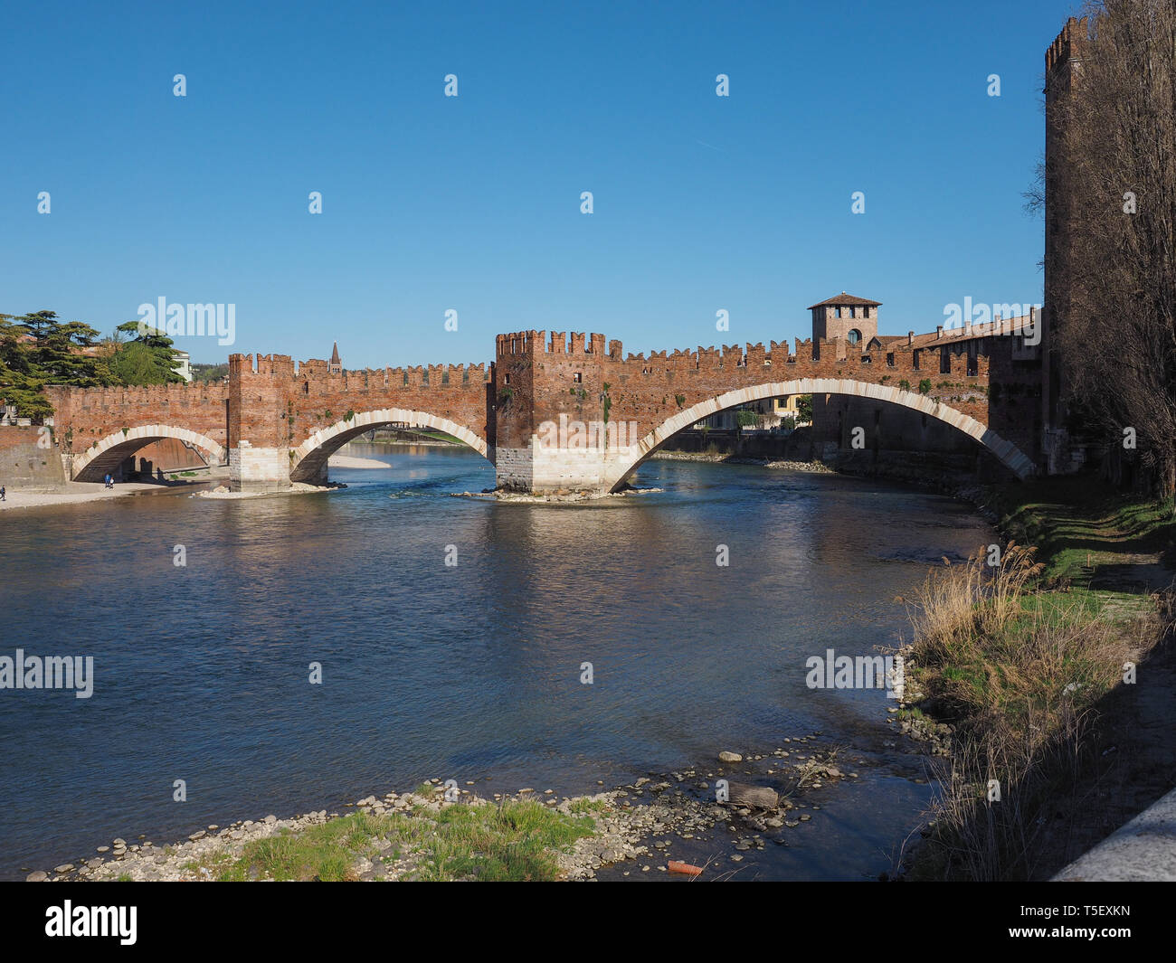 Ponte di Castelvecchio (meaning Old Castle Bridge) aka Ponte Scaligero ...