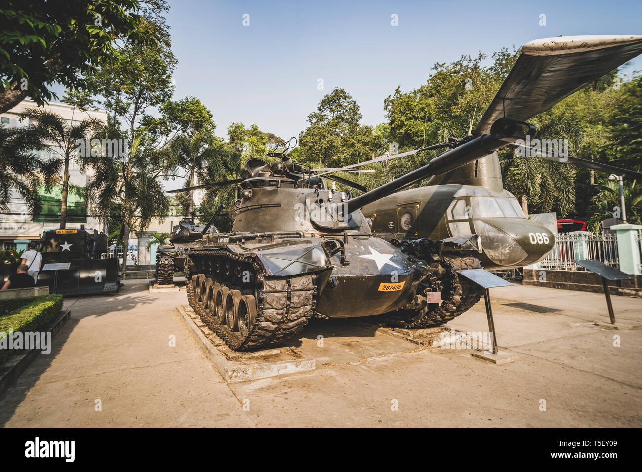 Old tank of United state army display at Vietnamese War Remnants Museum ...