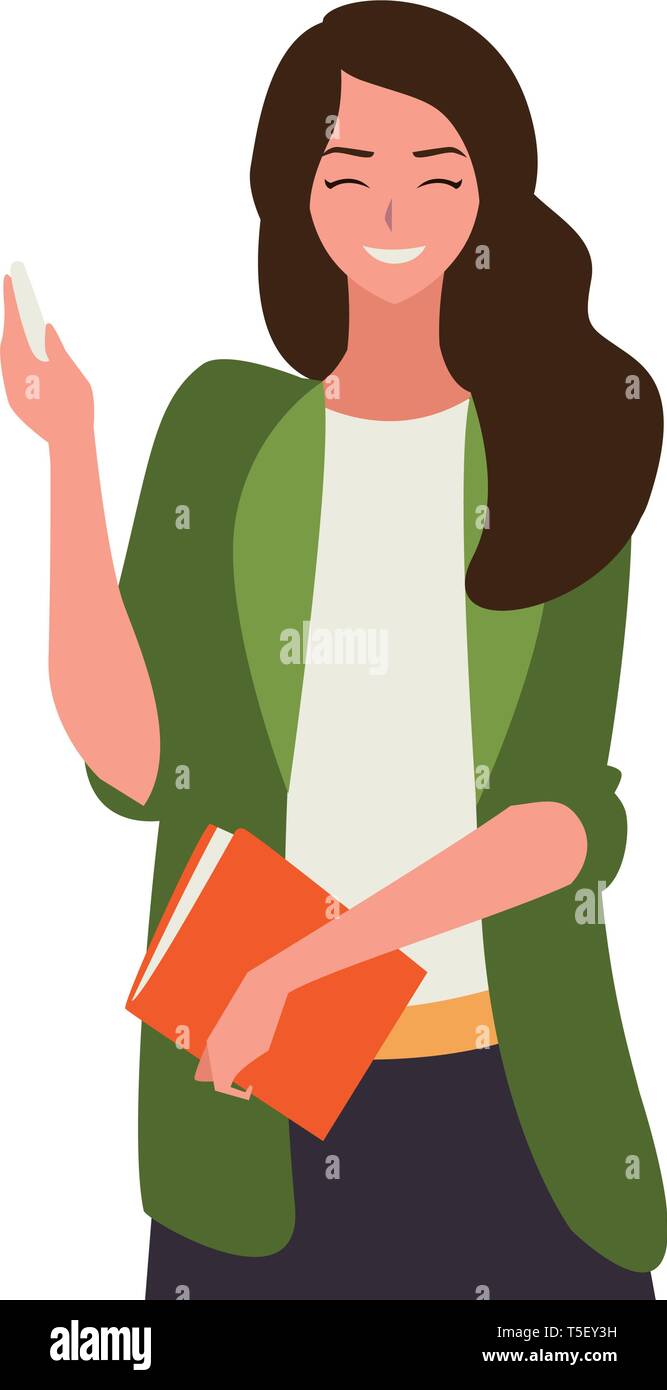 female teacher avatar character vector illustration design Stock Vector ...