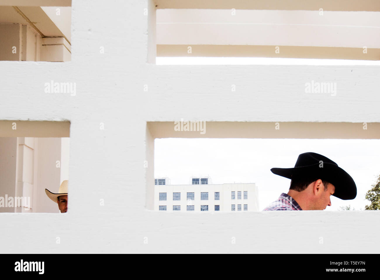Tourists at the Dealey Plaza, where President John F. Kennedy was shot ...
