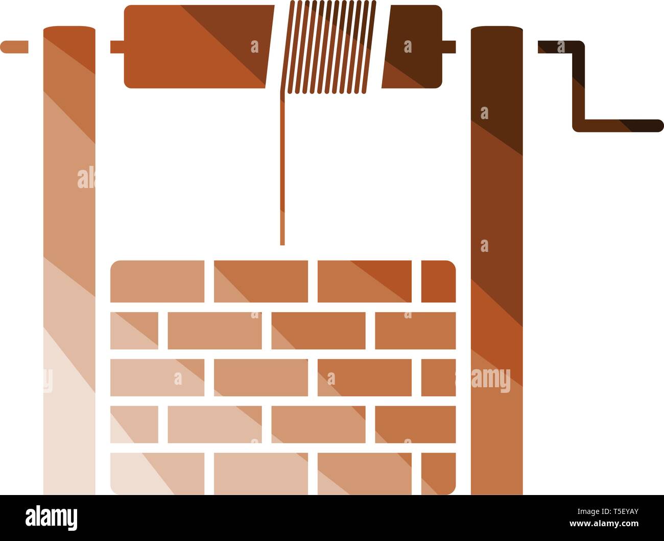 Wooden well vector vectors hi-res stock photography and images - Alamy