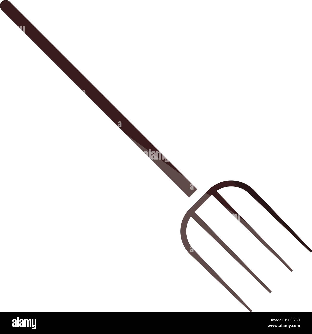 Pitchfork icon. Flat color design. Vector illustration Stock Vector ...