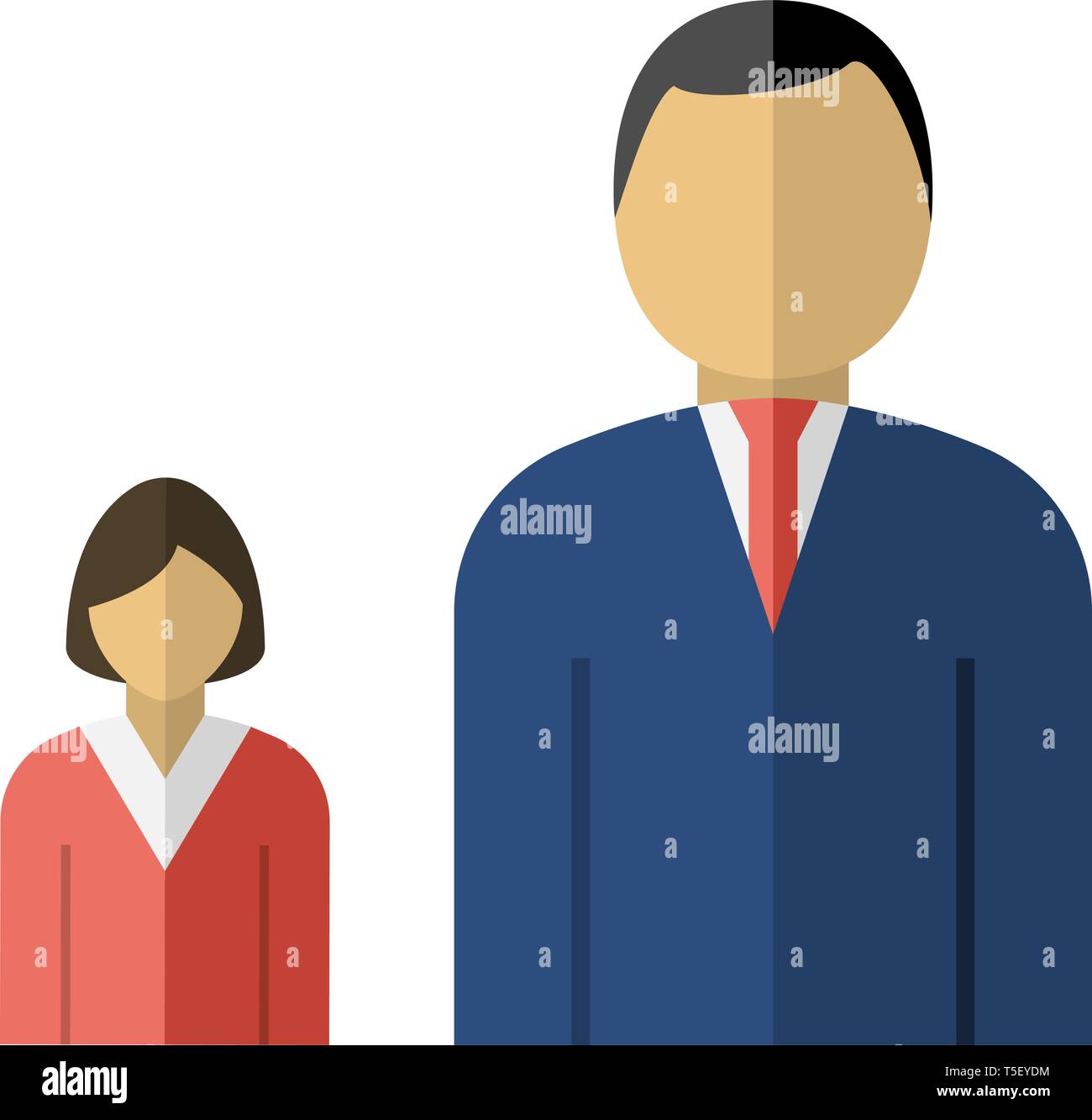Lady boss subordinate man Stock Vector Images - Alamy