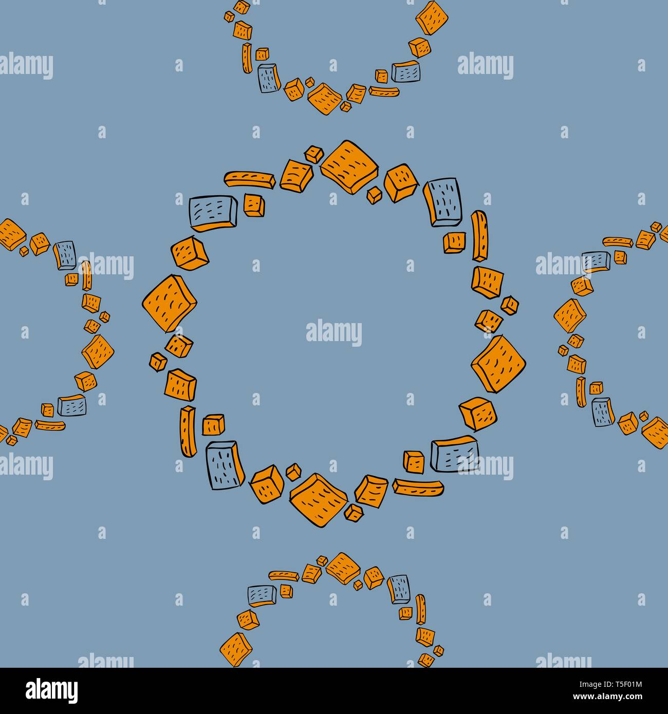 Hand drawn seamless pattern of cookies products. Baked goods background ...