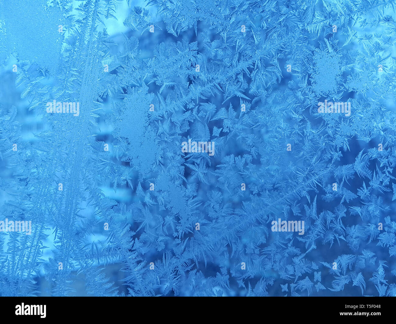 Natural ice pattern on winter glass Stock Photo - Alamy