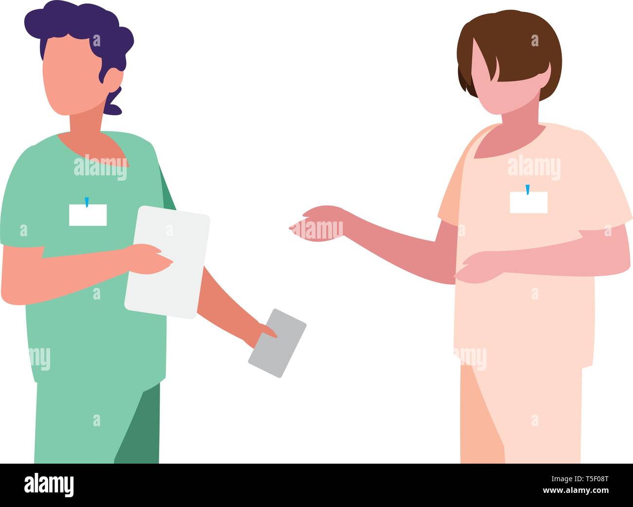 male medicine workers with uniforms vector illustration design Stock ...