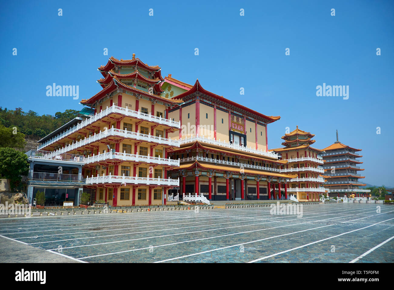 The giant Yuanheng Chinese templel complex in Kaohsiung, Taiwan Stock ...