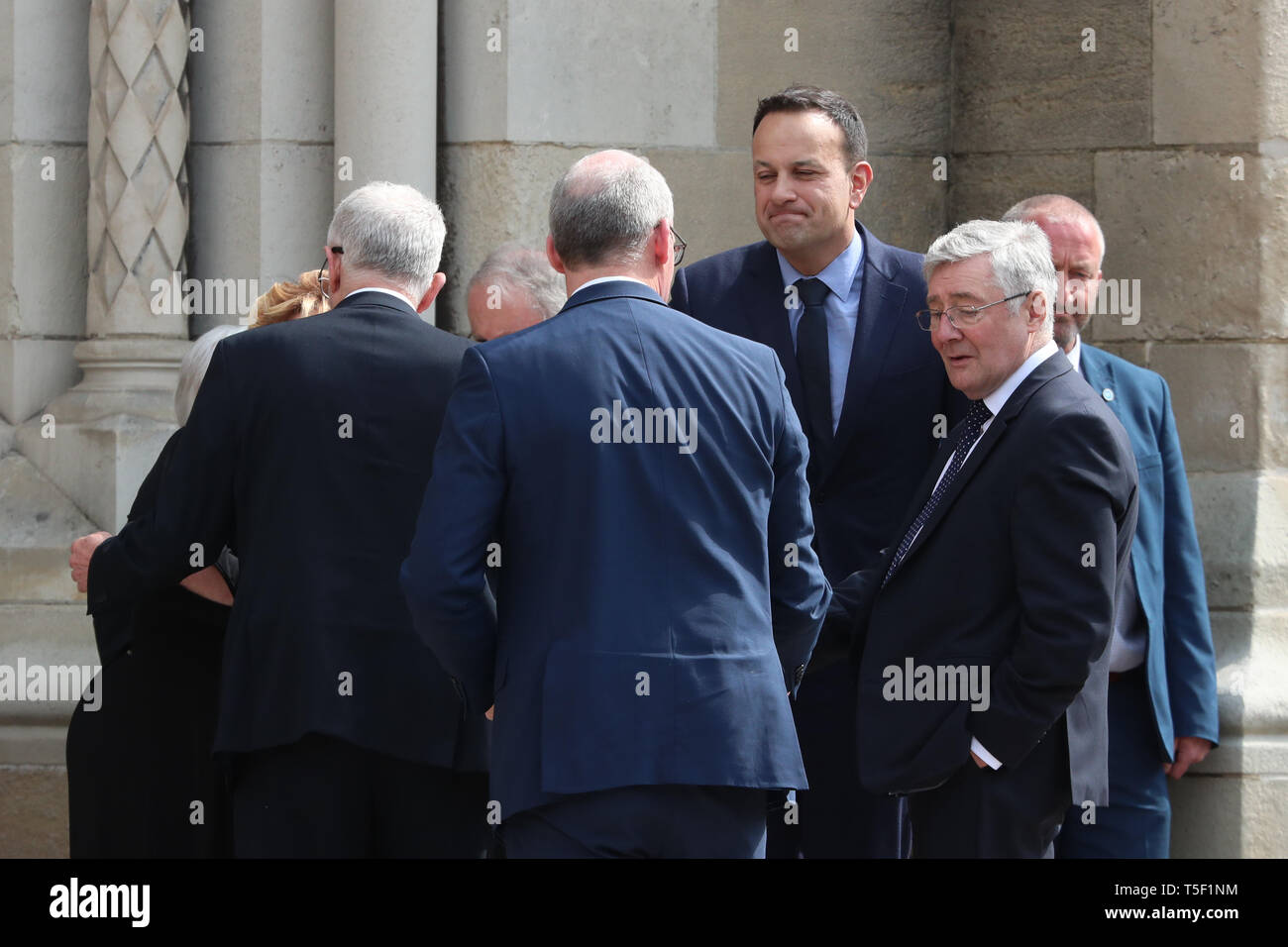 (left to right) Fionnuala Jay-O'Boyle, Jeremy Corbyn, Simon Coveney ...