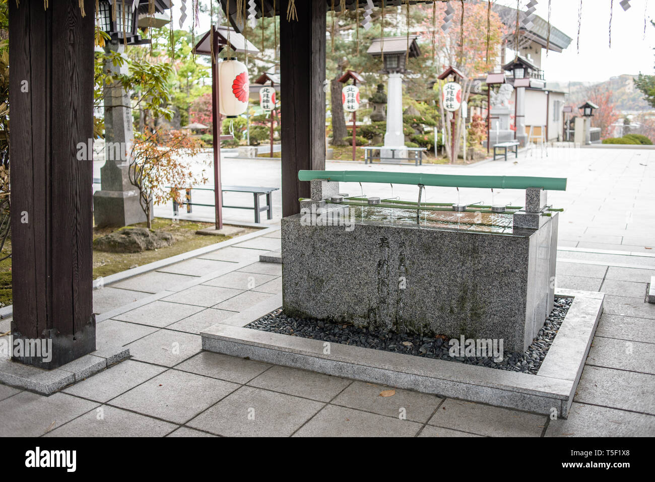 Shinto shrine in Kitami, Hokkaido, Japan Stock Photo - Alamy