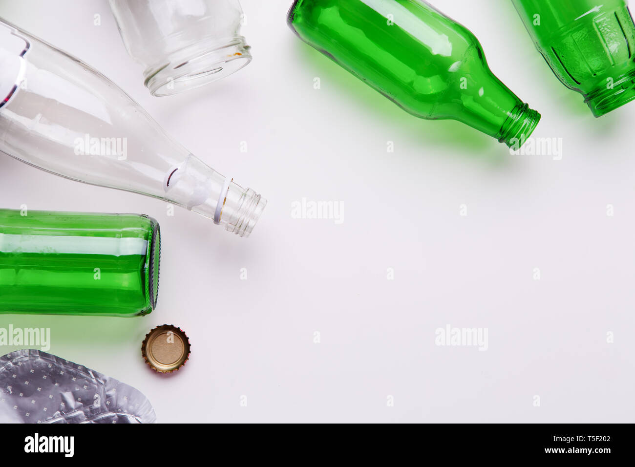 Selection of glass garbage for recycling. Concept of recycling Stock ...