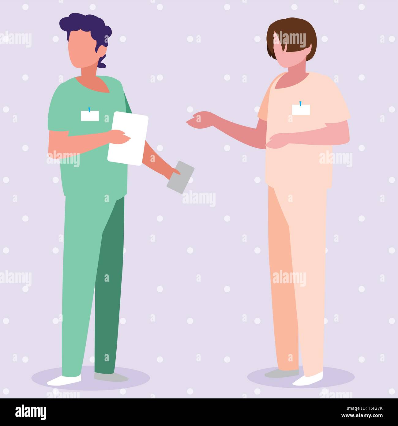 male medicine workers with uniforms vector illustration design Stock ...
