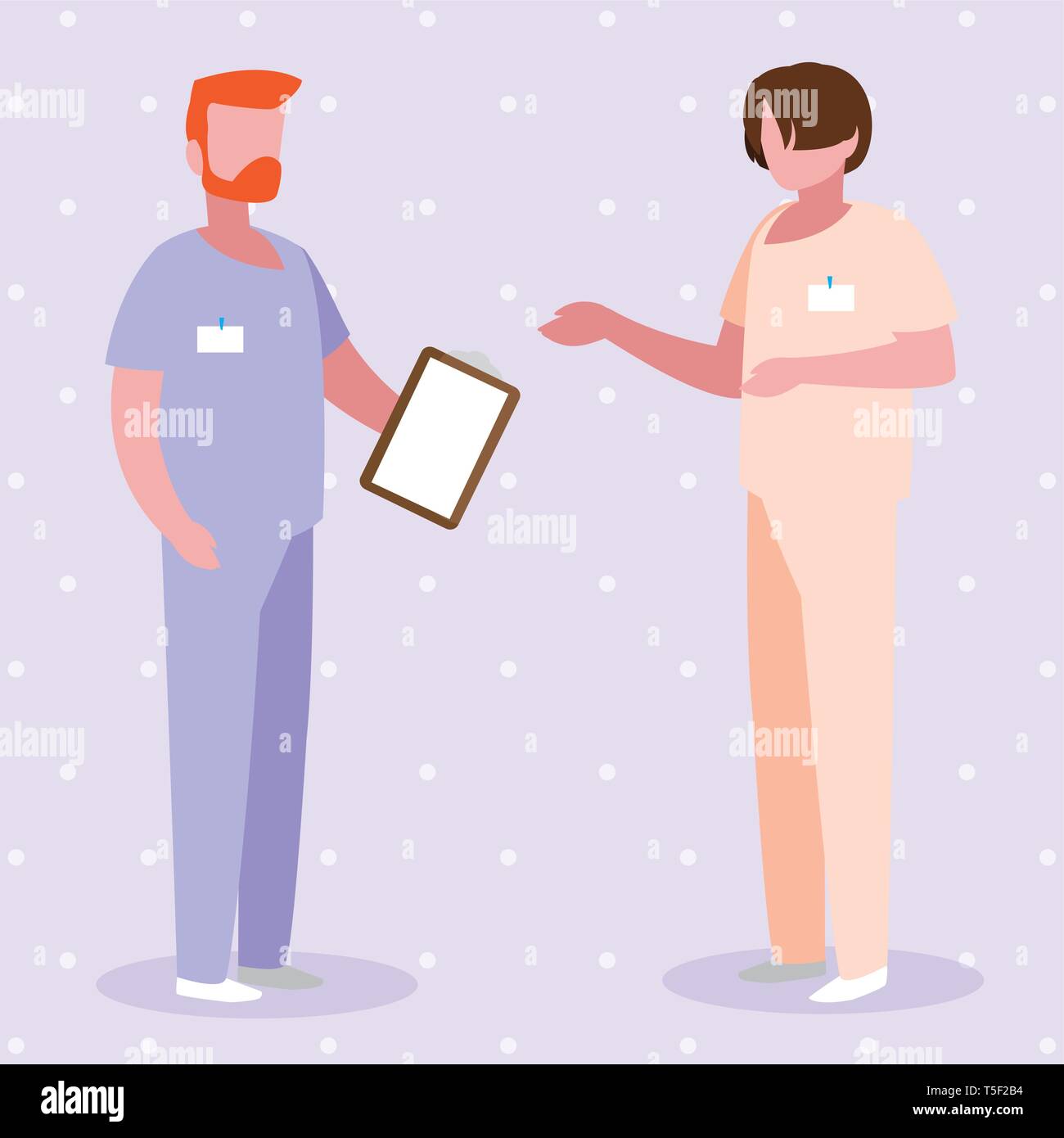 male medicine workers with uniforms vector illustration design Stock ...
