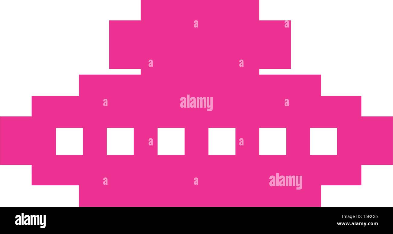 ufo spaceship video game retro vector illustration design Stock Vector ...