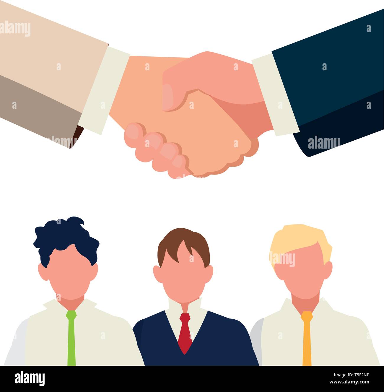 businessmen group teamwork characters vector illustration design Stock ...