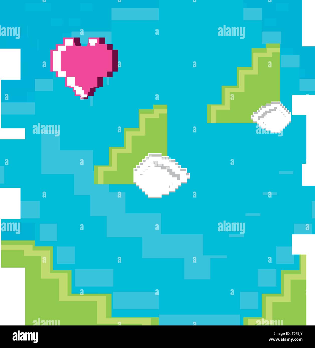 8 bit video game screenshot Stock Vector Images - Alamy