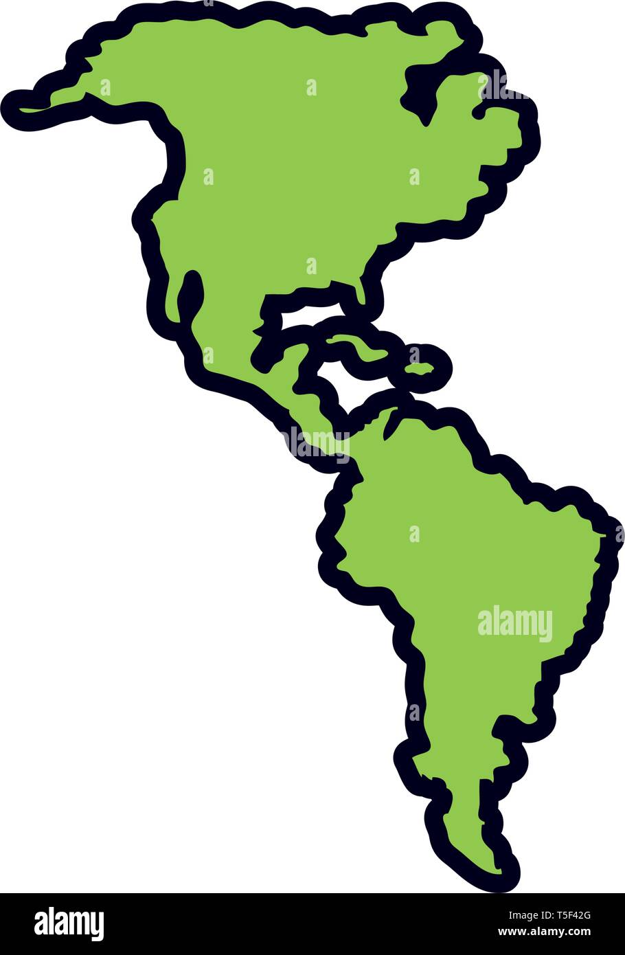 american continent maps silhouette vector illustration design Stock ...