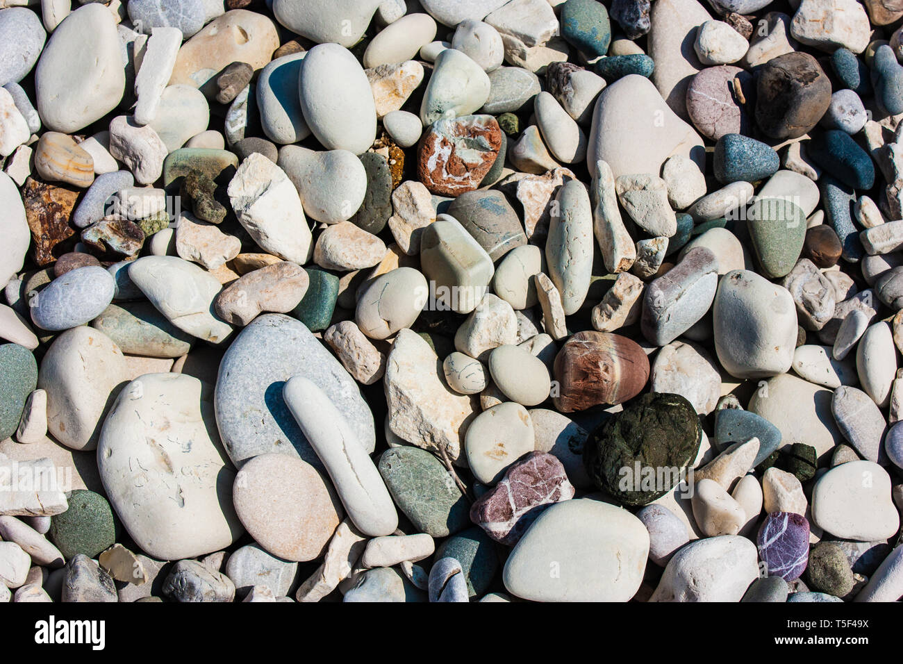 Marine naturally rounded gravel, pebbles. Nature Background Texture ...