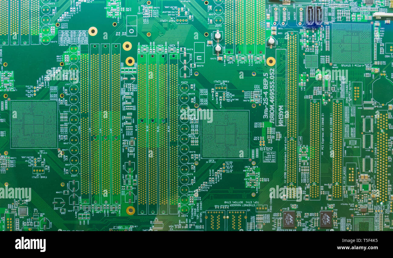 Circuit board abstract blue green hi-res stock photography and images ...