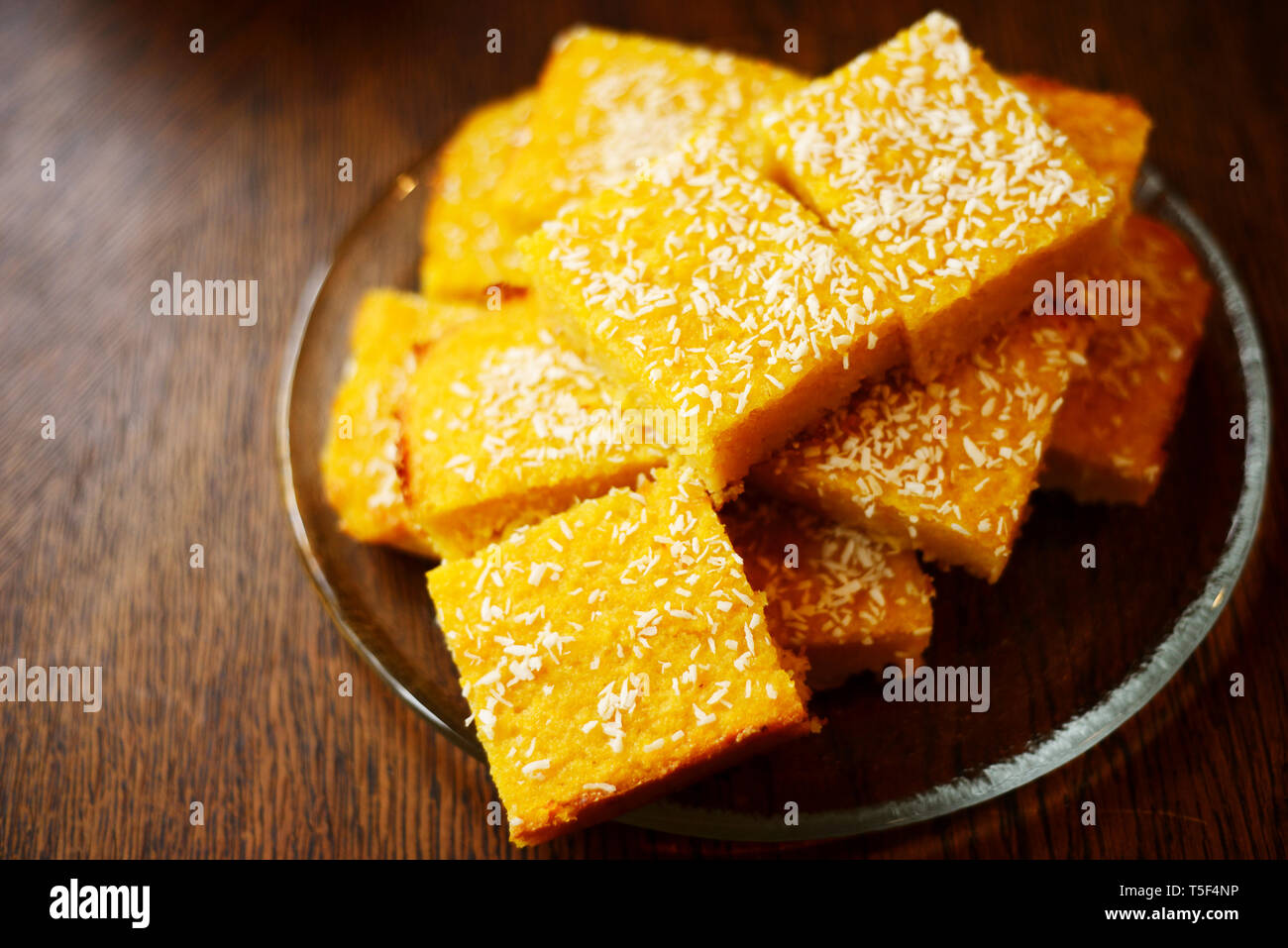 Slice tasty semolina cake hi-res stock photography and images - Alamy