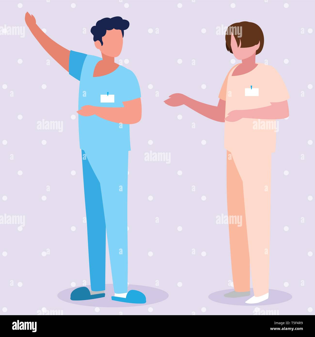 male medicine workers with uniforms vector illustration design Stock ...