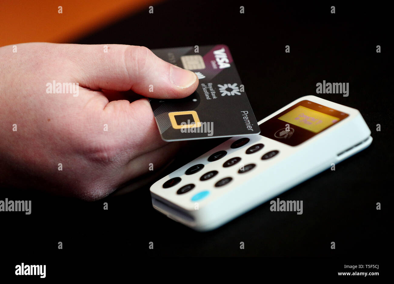 The new 'biometric fingerprint debit card' about to be demonstrated ...