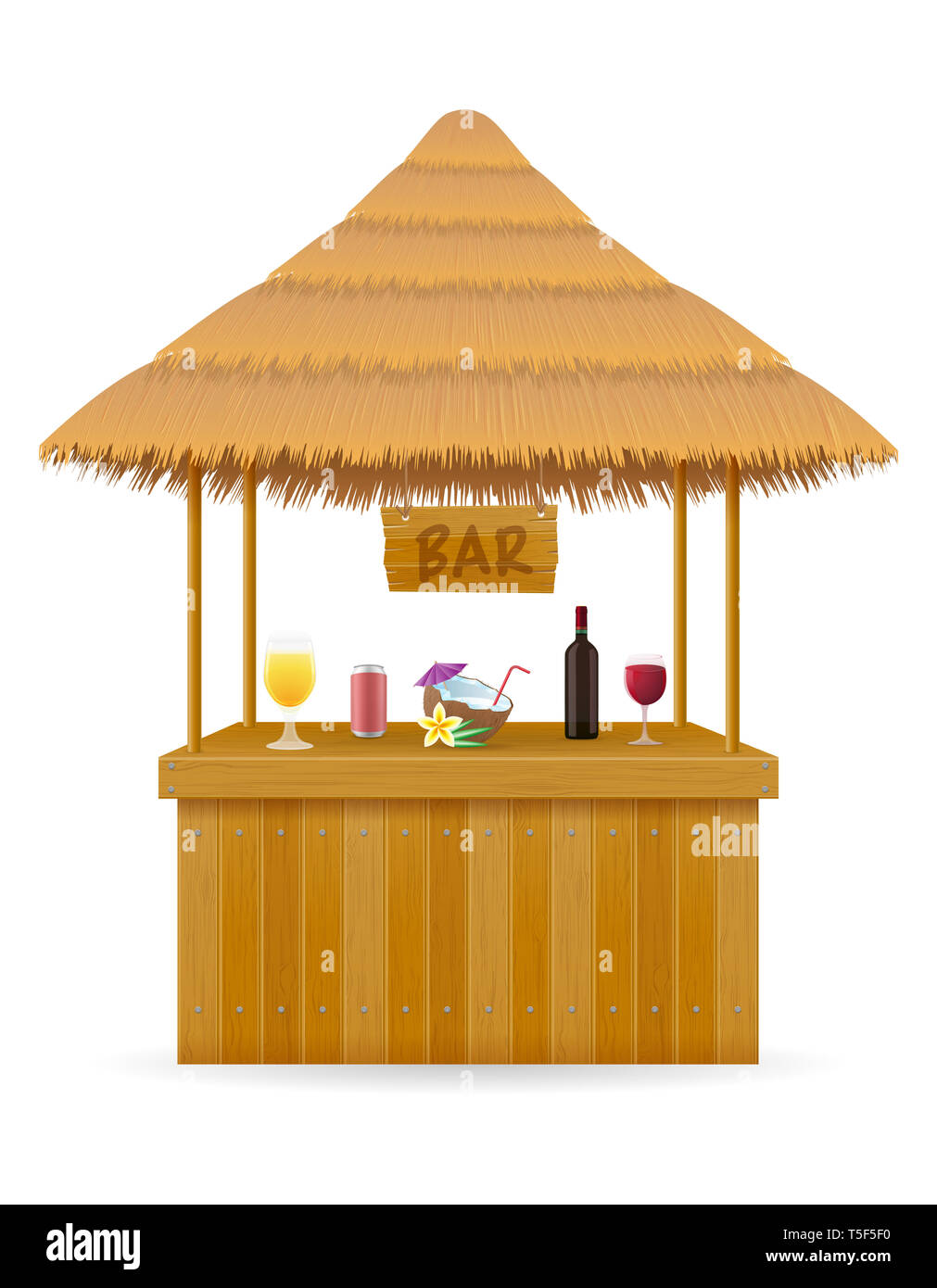 beach stall bar for summer holidays on resort in the tropics vector ...