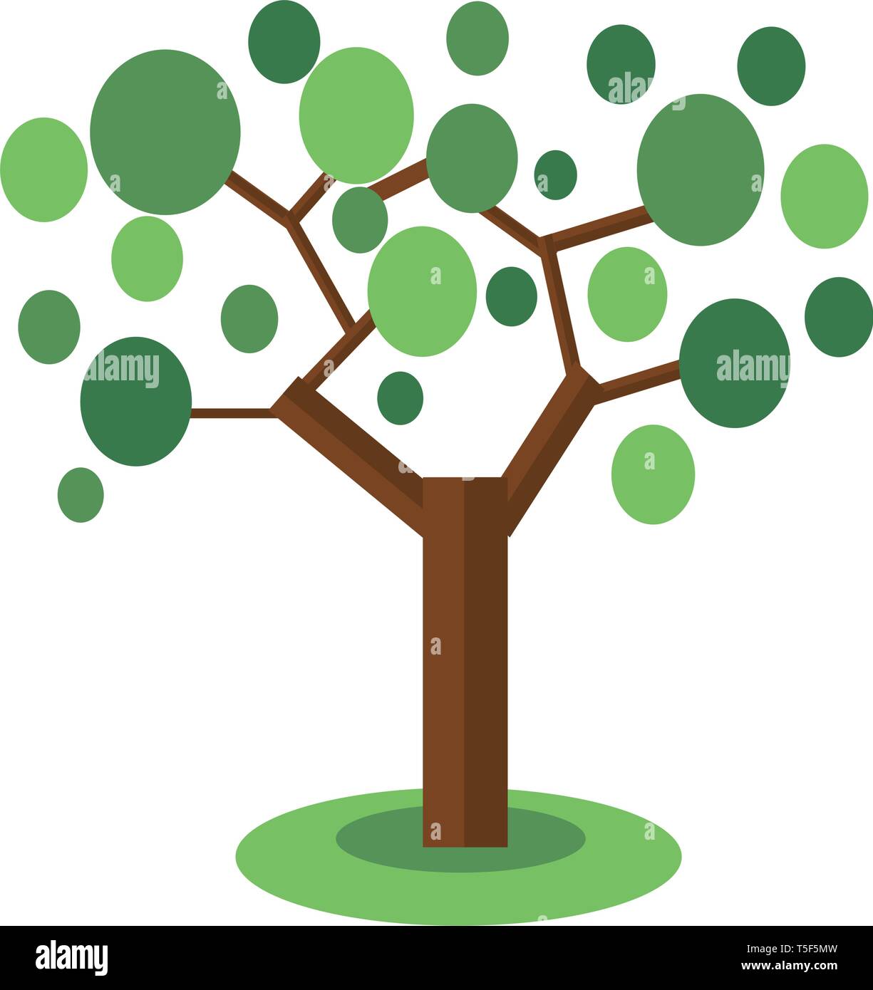 ecological nature of green tree leaves vector Stock Vector Image & Art ...