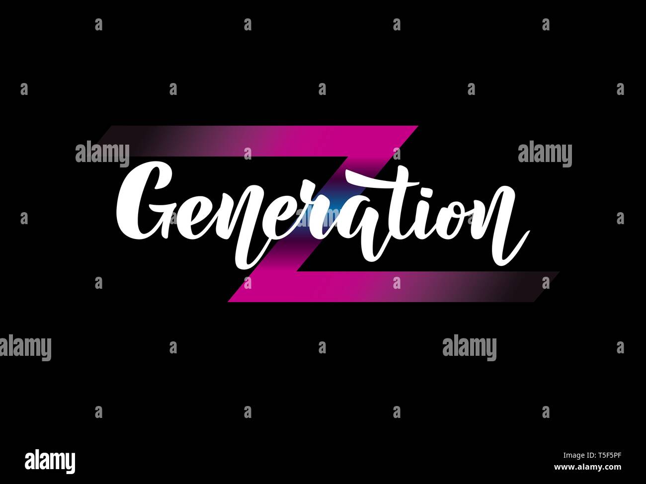 Illustration with handwritten phrase Generation Z Stock Vector Image ...