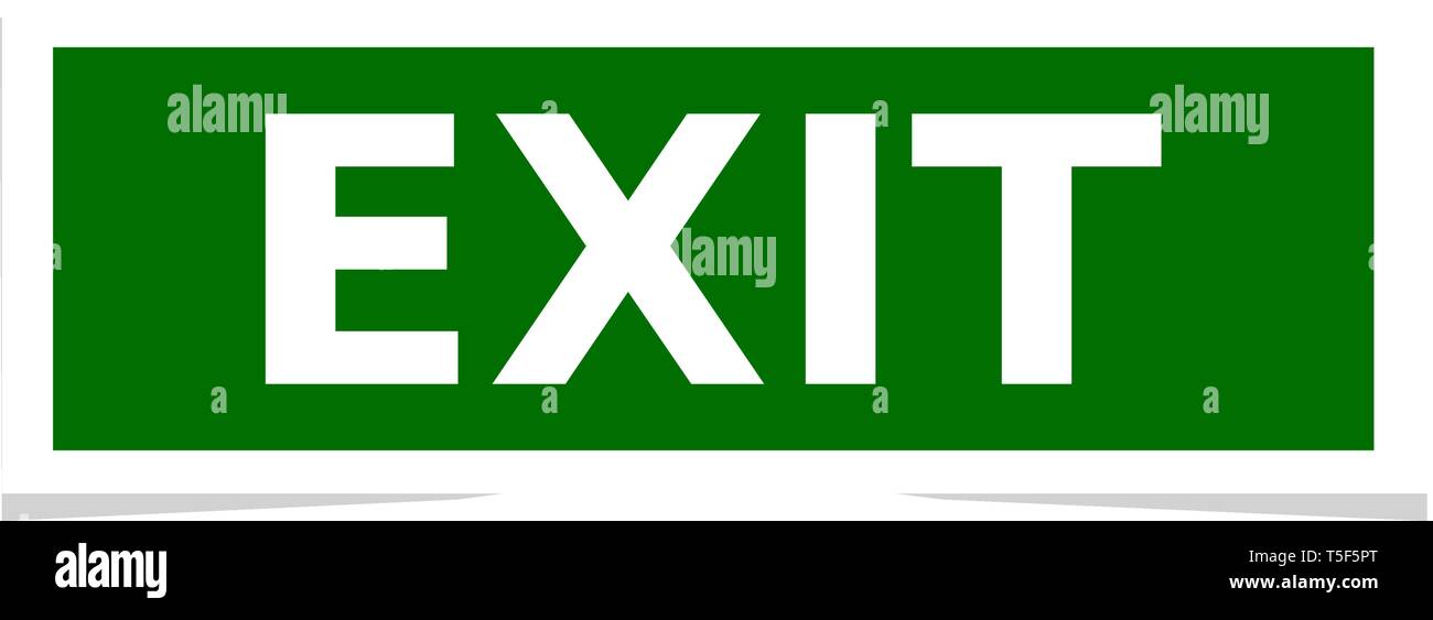 Fire exit right sign Stock Vector Images - Alamy