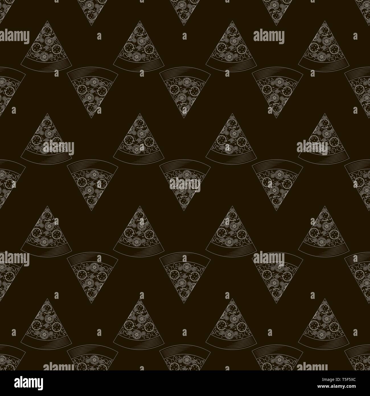 Outline abstract pizza vector seamless pattern, pizza texture, 10 eps ...