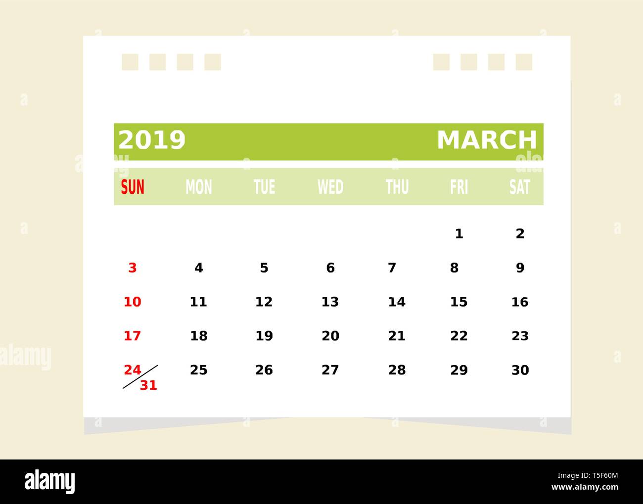 Calendar month march Stock Vector Images - Alamy