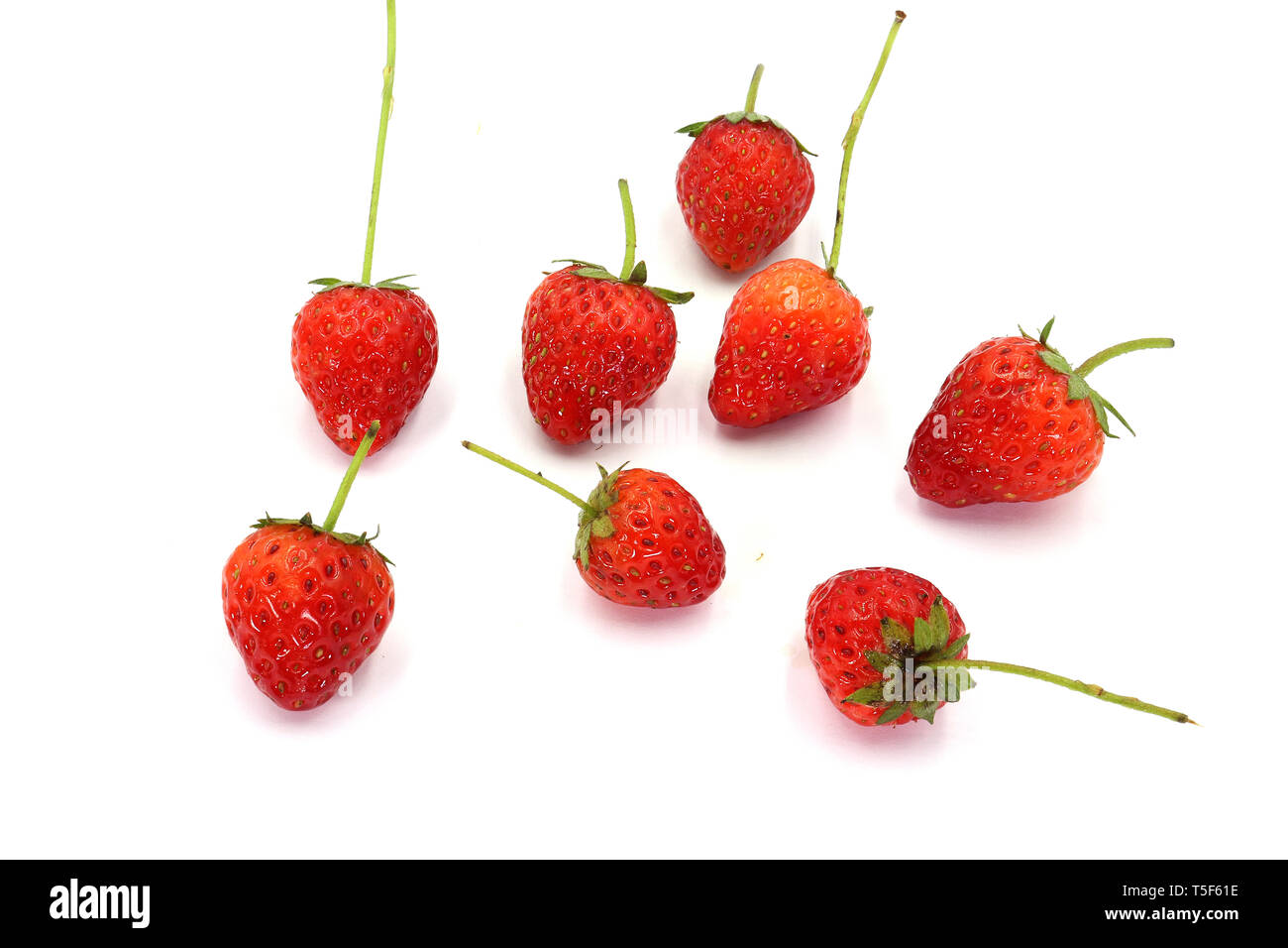 strawberries ,small strawberry with strawberry leaf on white background ...