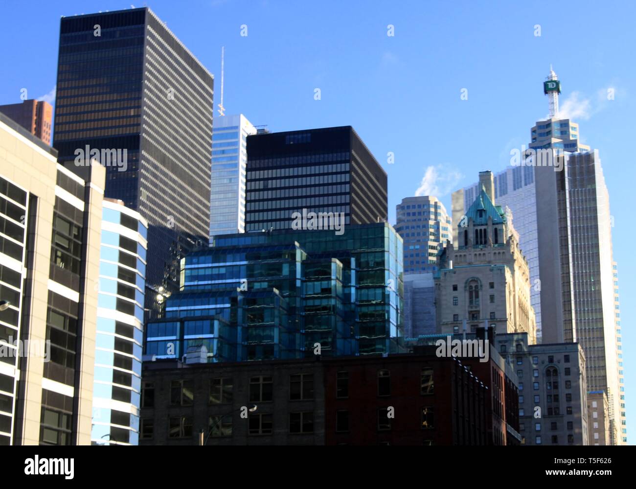 TORONTO, CANADA - JANUARY 8. 2012: Skyscrapers in central Toronto Stock ...
