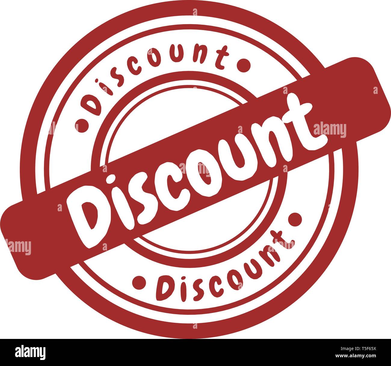 red stamp discount vector on white background Stock Vector Image & Art ...