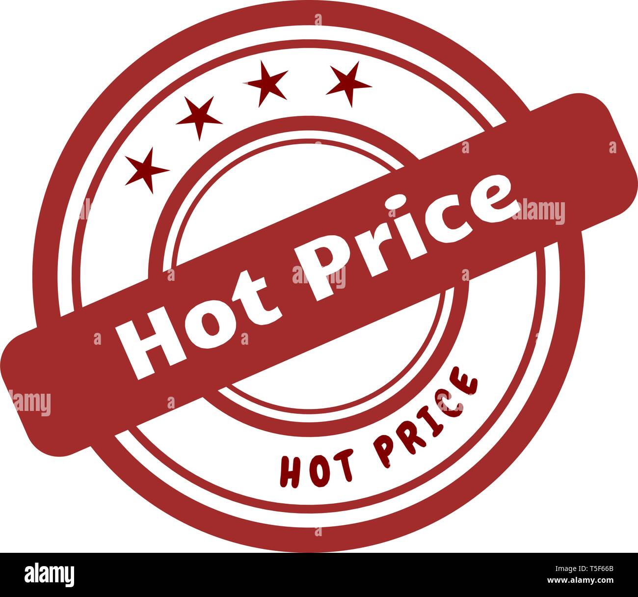 red stamp hot price vector on white background Stock Vector Image & Art ...