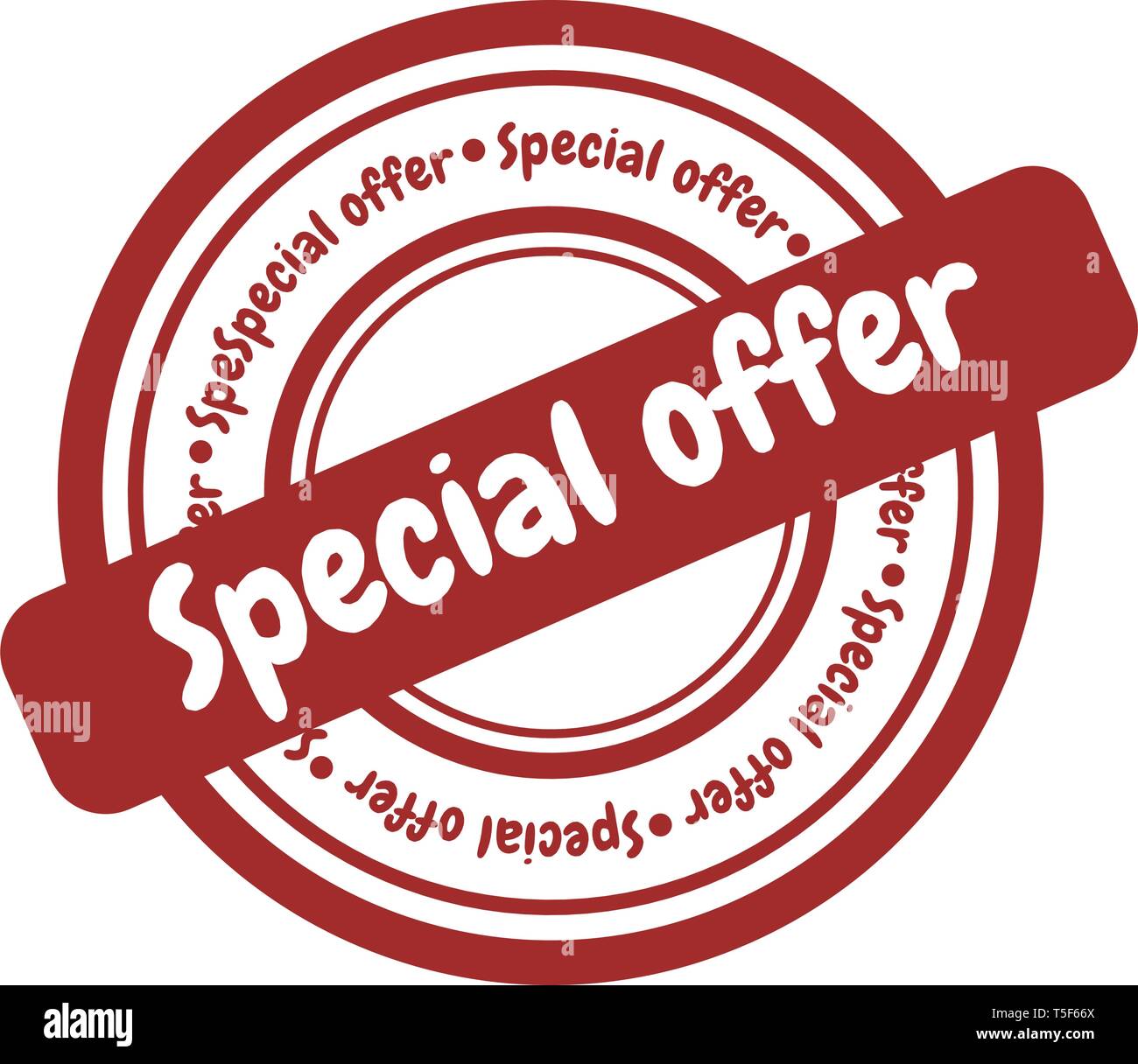 red stamp Special offer vector on white background Stock Vector Image ...