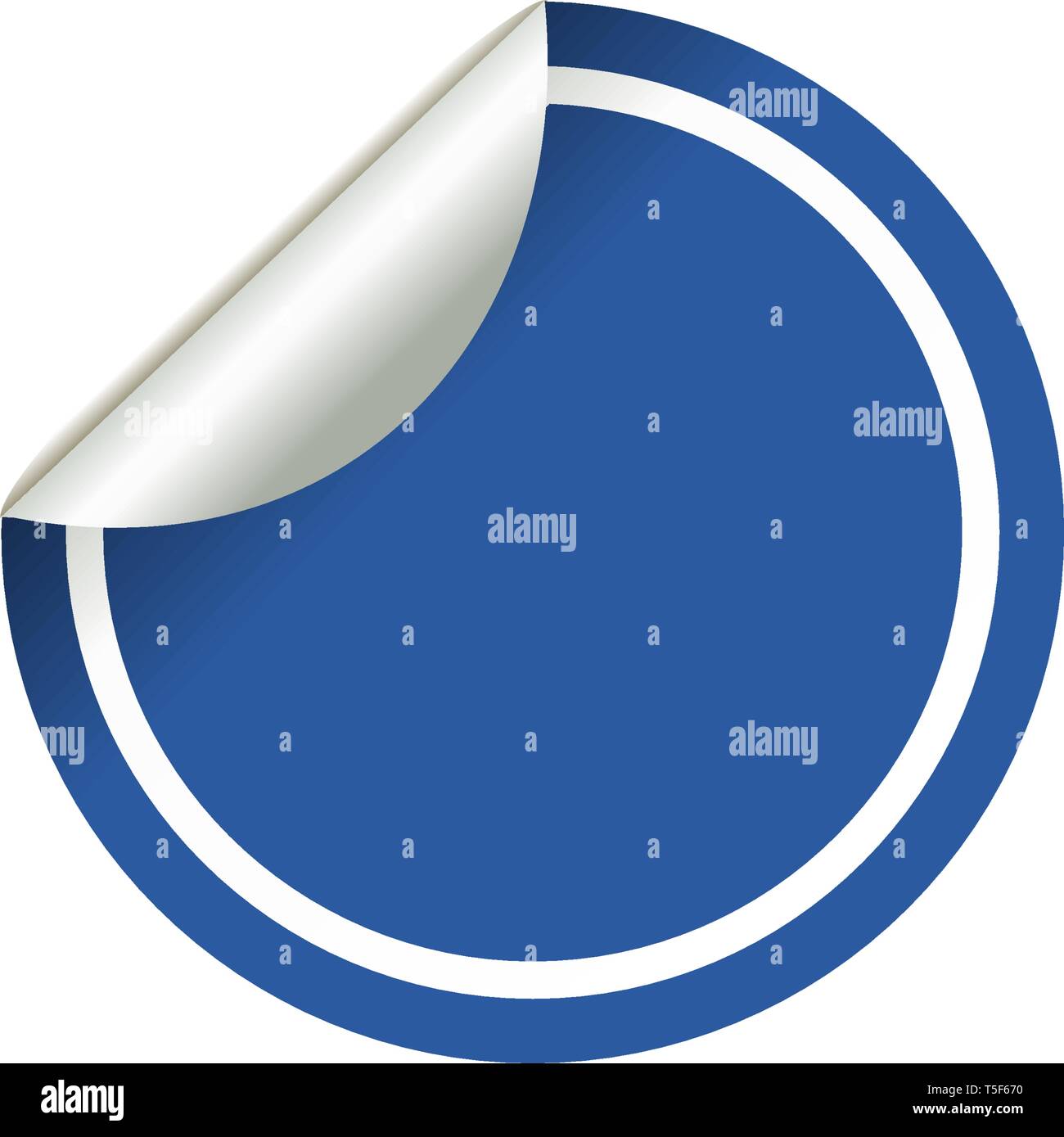 Blank blue circle sticker on a white background vector Stock Vector ...